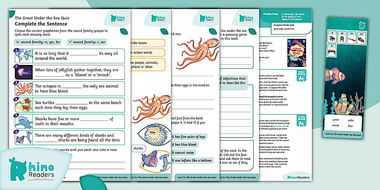 6a The Great Under the Sea Quiz: Resource Pack - Twinkl
