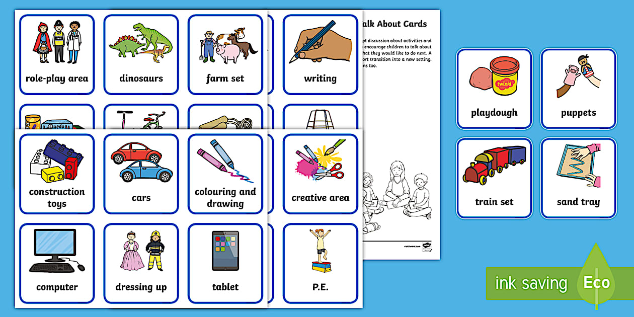 EYFS Nursery and School 'Talk About' Cards (teacher made)