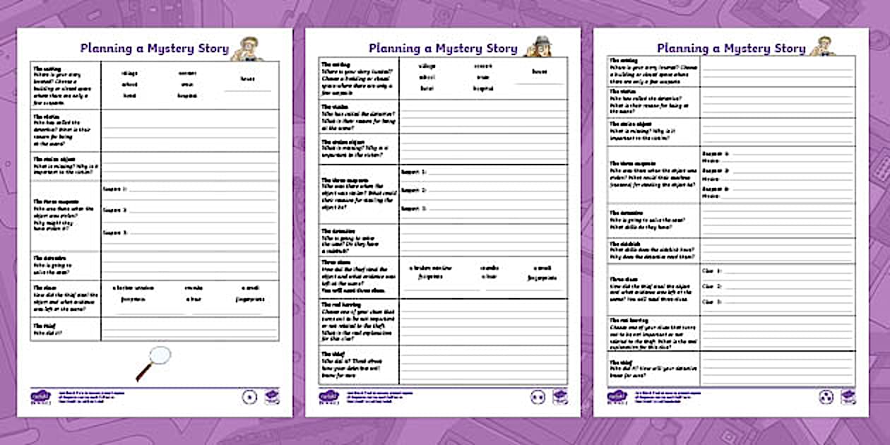 Planning a Detective Story Sheets KS2 | Twinkl Originals