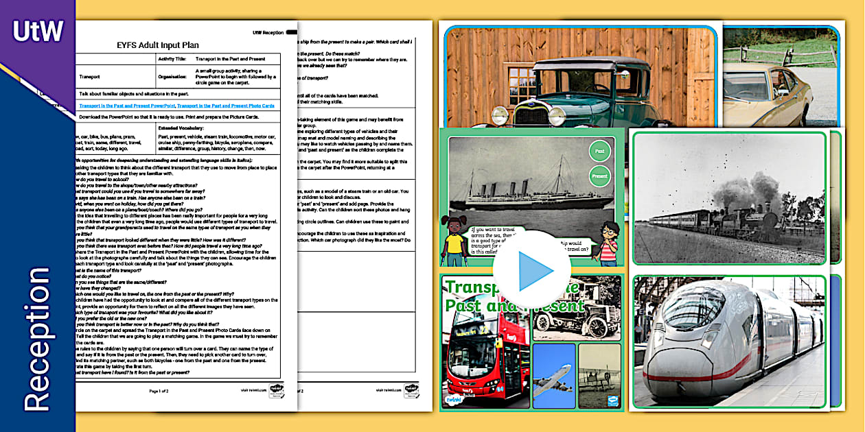 EYFS Transport in the Past and Present Adult Input Plan