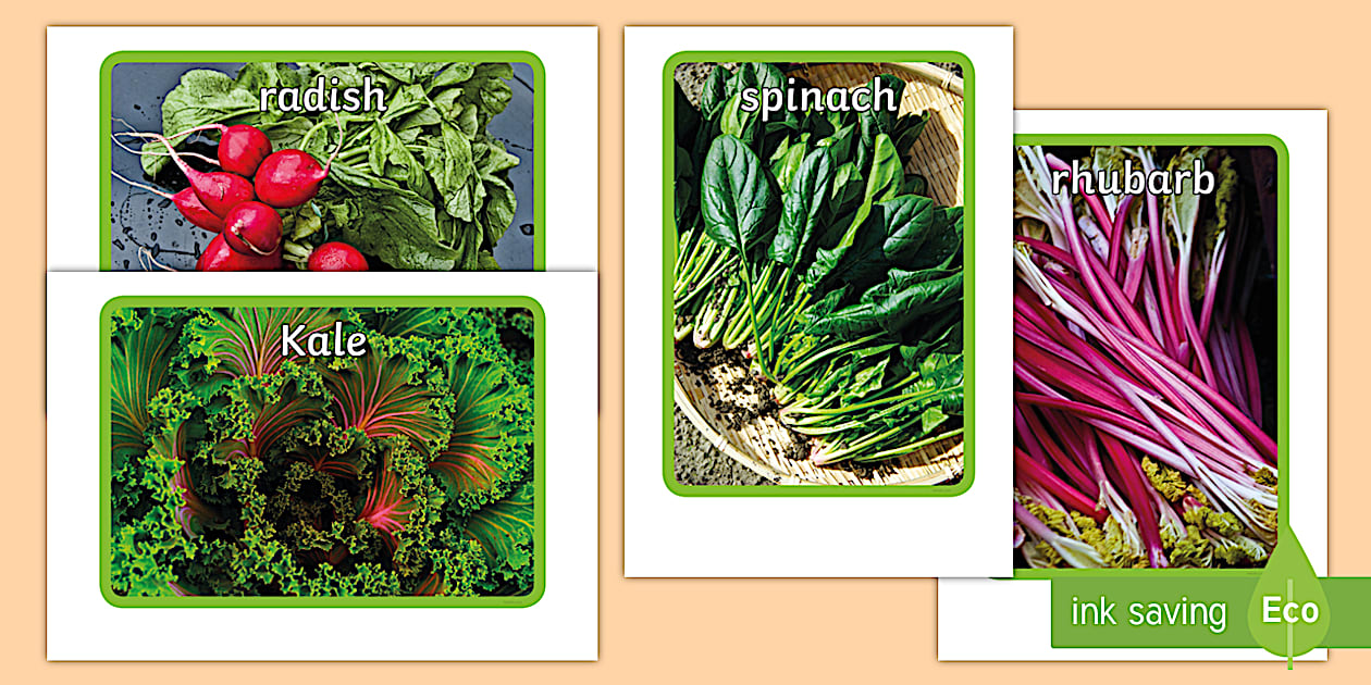 Display Photos - Pictures of Healthy Vegetables - KS1/EYFS