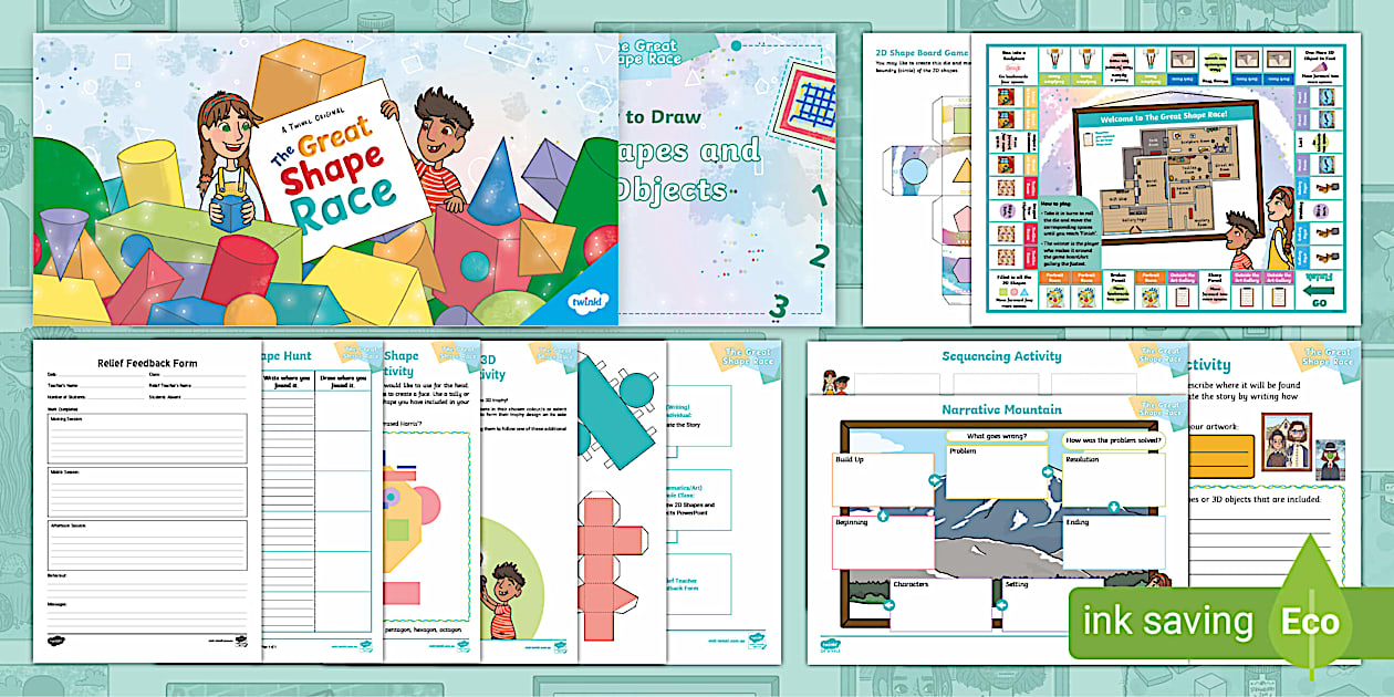 The Great Shape Race - Relief Teacher Pack (teacher made)