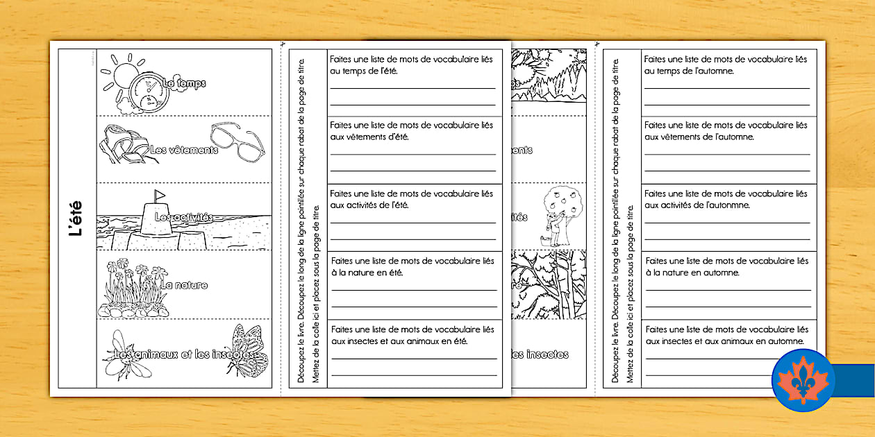 Seasons Flap Book French