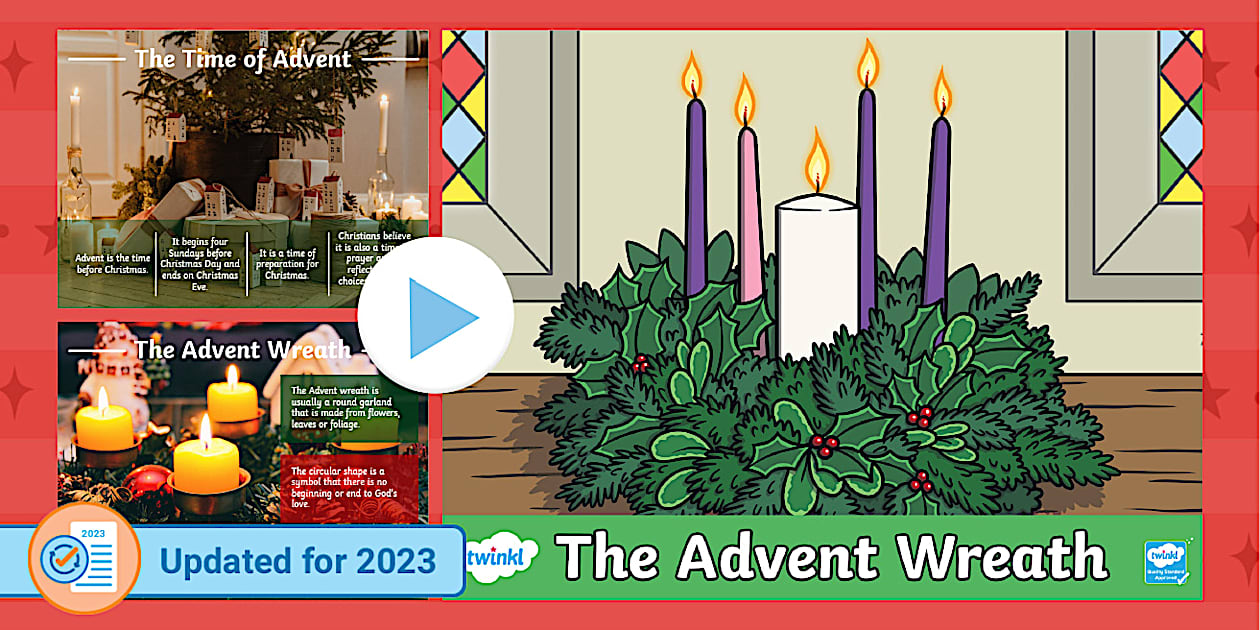 KS1 Advent Wreath PPT with Biblical meaning of candles