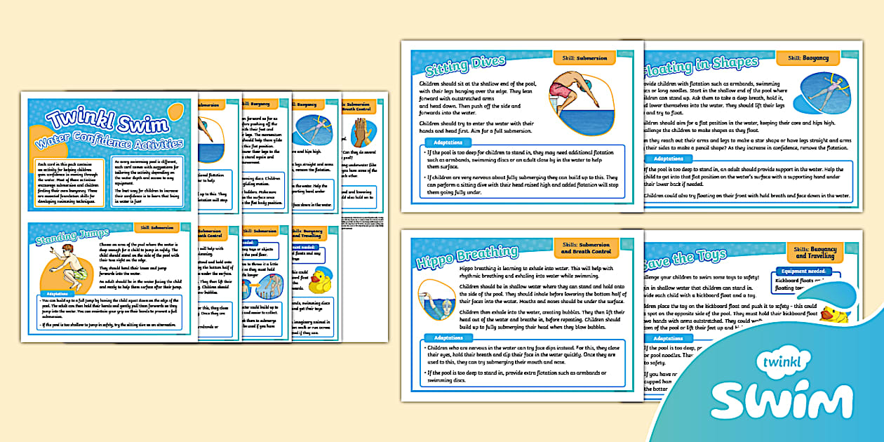 Swimming - Water Confidence Activities Pack - KS2 - Twinkl