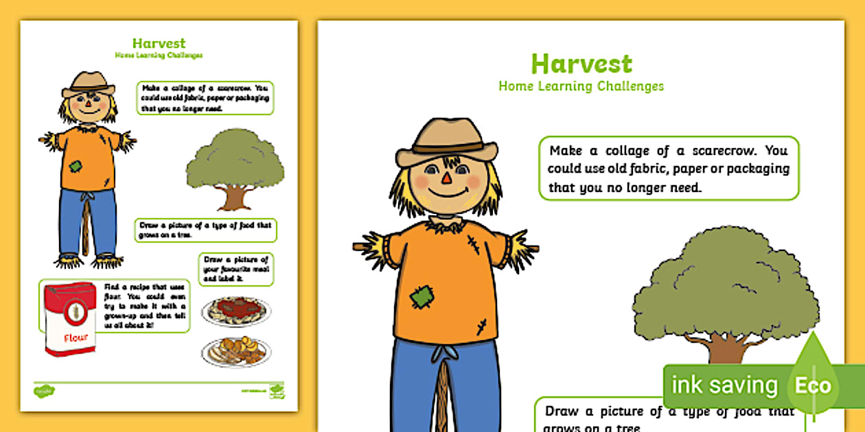 Harvest Home Learning Challenges Nursery FS1 (teacher made)