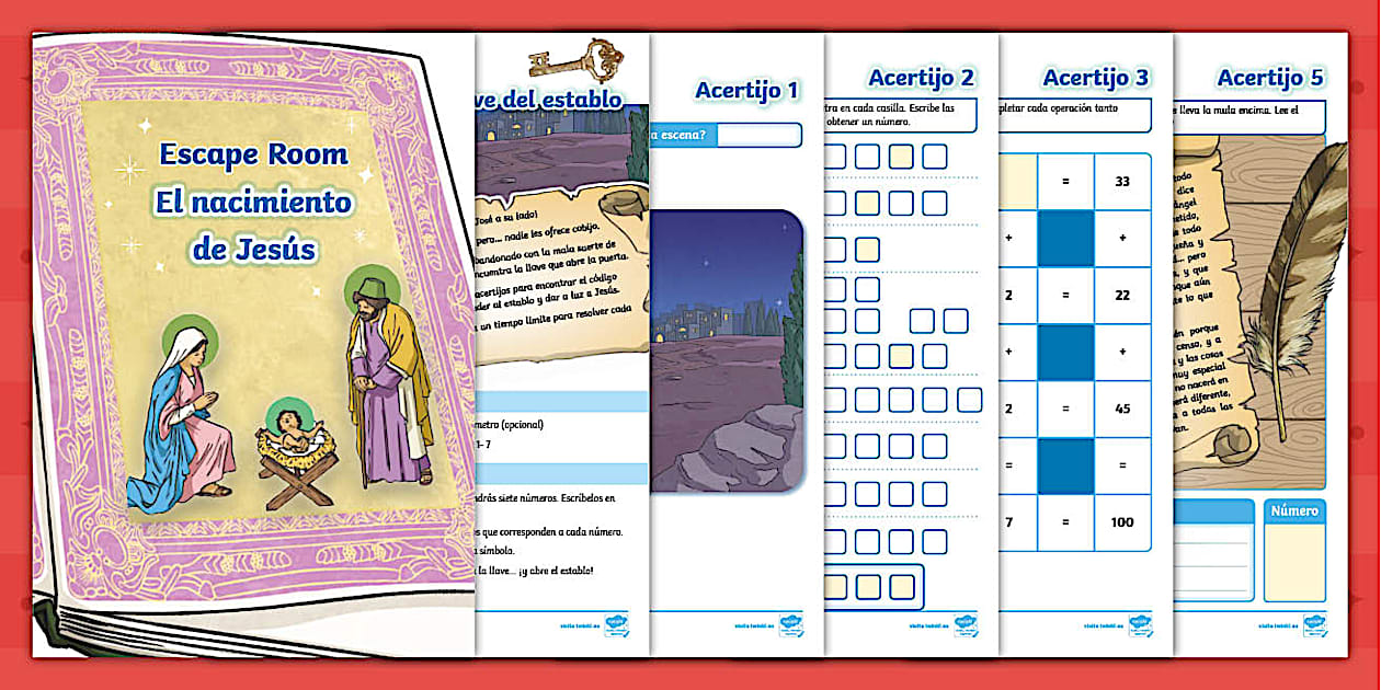 Escape room: El nacimiento de Jesús (nauczyciel wykonał)