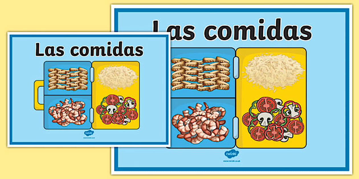Cartel: Las comidas (teacher made) - Twinkl
