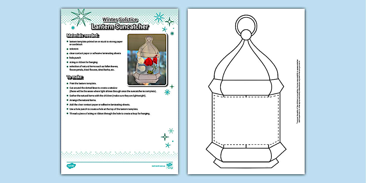 Winter Solstice Lantern Suncatcher (teacher made) - Twinkl