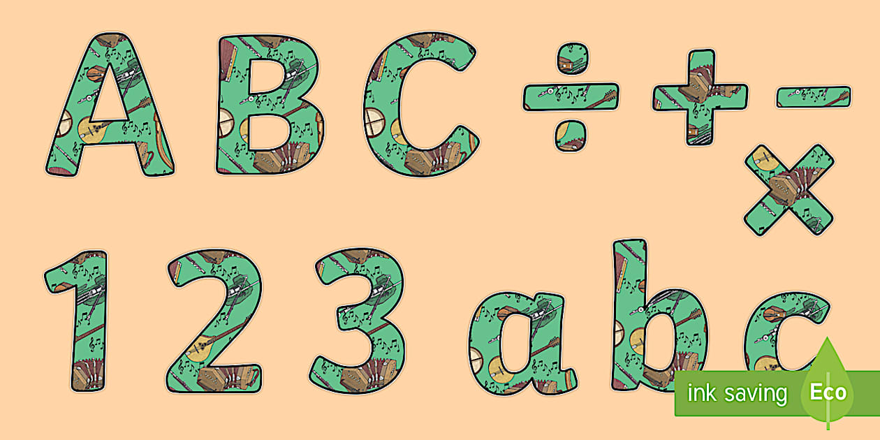 Traditional Irish Music Display Lettering - ROI