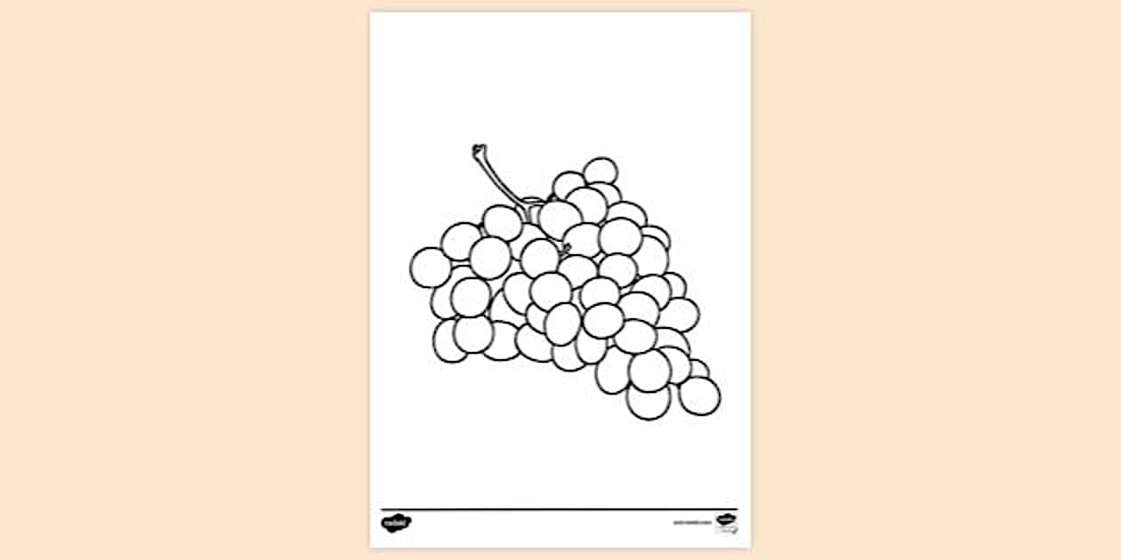 Grapes Colouring Page | Colouring Sheets (teacher made)