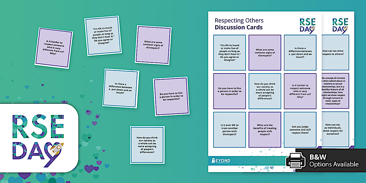 FREE! - About Respecting Others | RSE Day Discussion Cards | Beyond