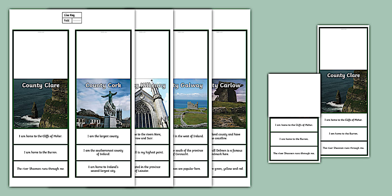 What Am I? Guess the Counties of Ireland Game (teacher made)