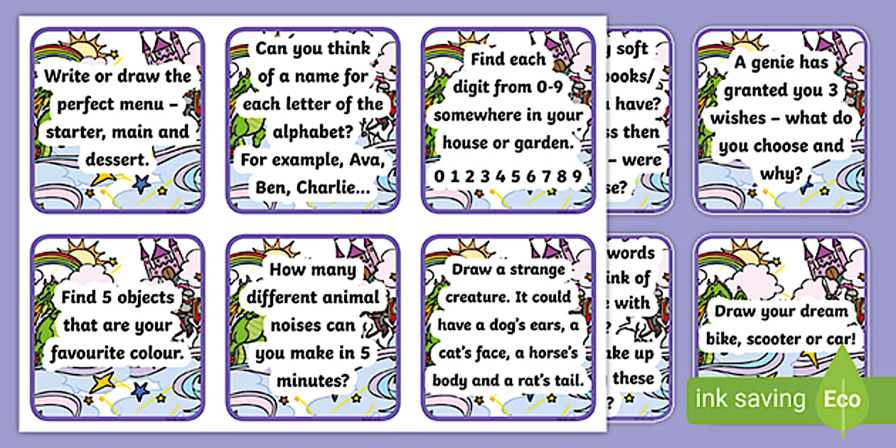 Editable 5 Minute Boredom Busters (teacher made) - Twinkl