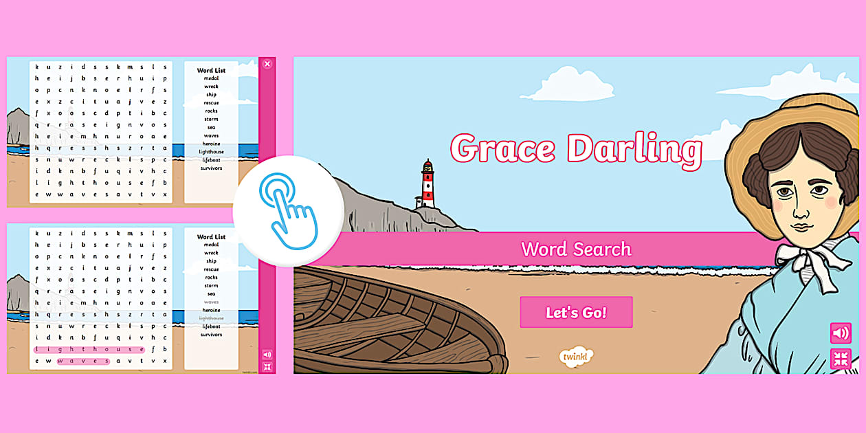 Grace Darling Interactive Word Search (Hecho por educadores)