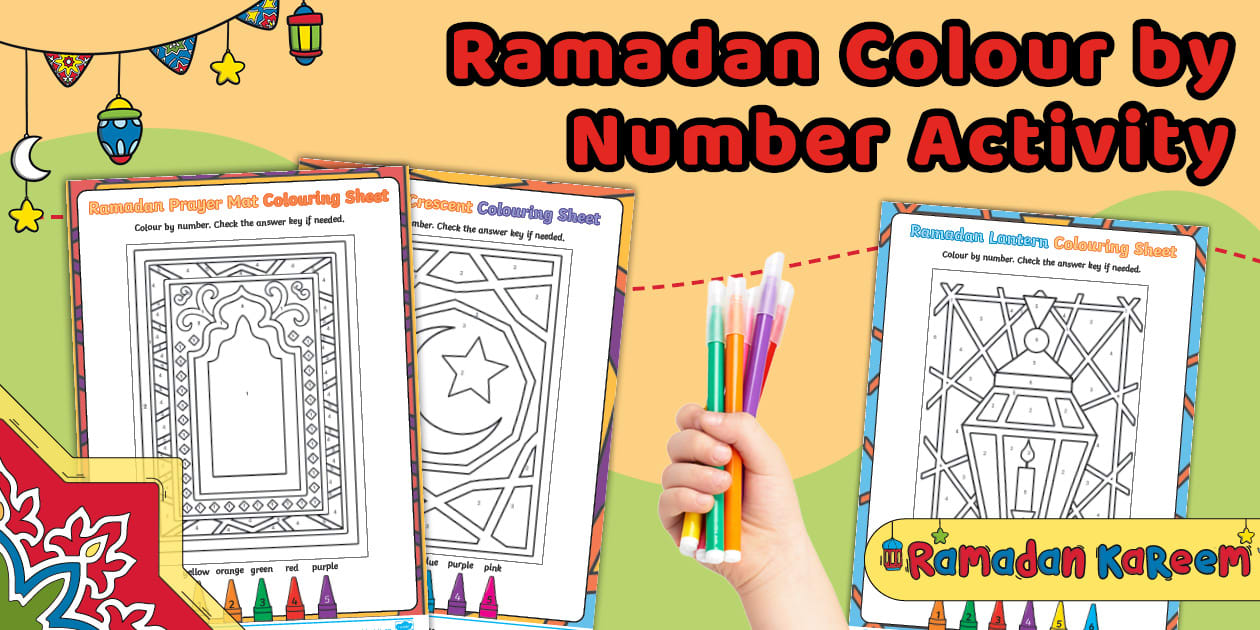 Ramadan Colour by Number Activity