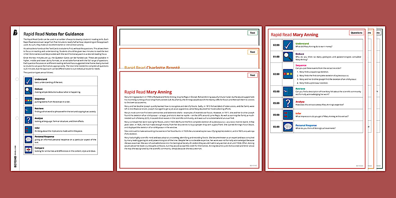Editable Rapid Reading Comprehension: Extraordinary Women Resource Pack