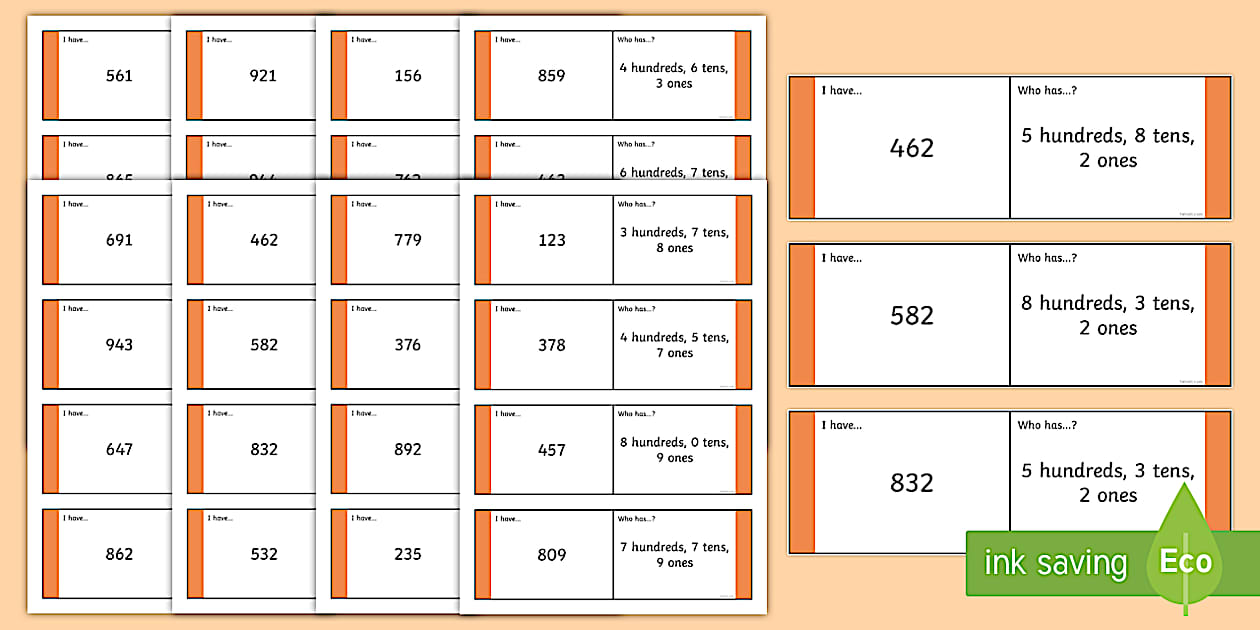 Editable 3-Digit Number Place Value Loop Cards - Twinkl