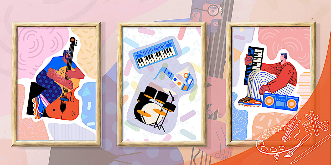 Music Illustrated Posters Pack | Twinkl Art Gallery
