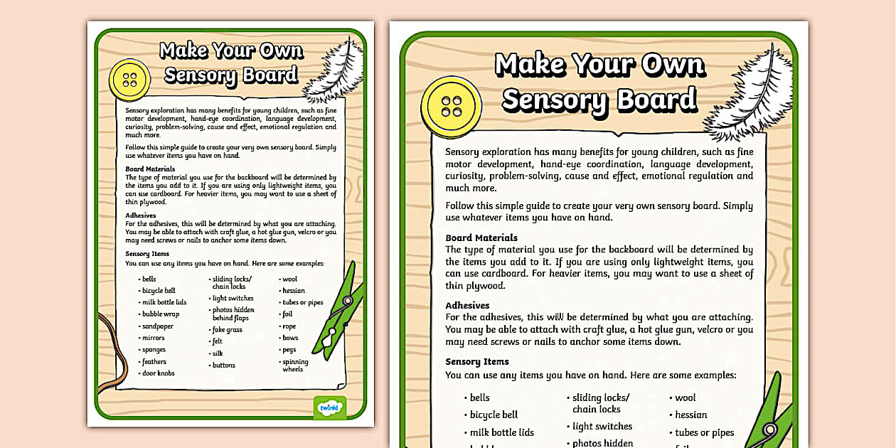 Make Your Own Sensory Boards (Teacher-Made) - Twinkl