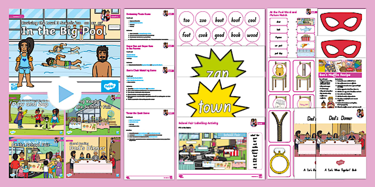 NZ Phonics: Level 3: Week 9: Revise Level 3 Phonics Pack