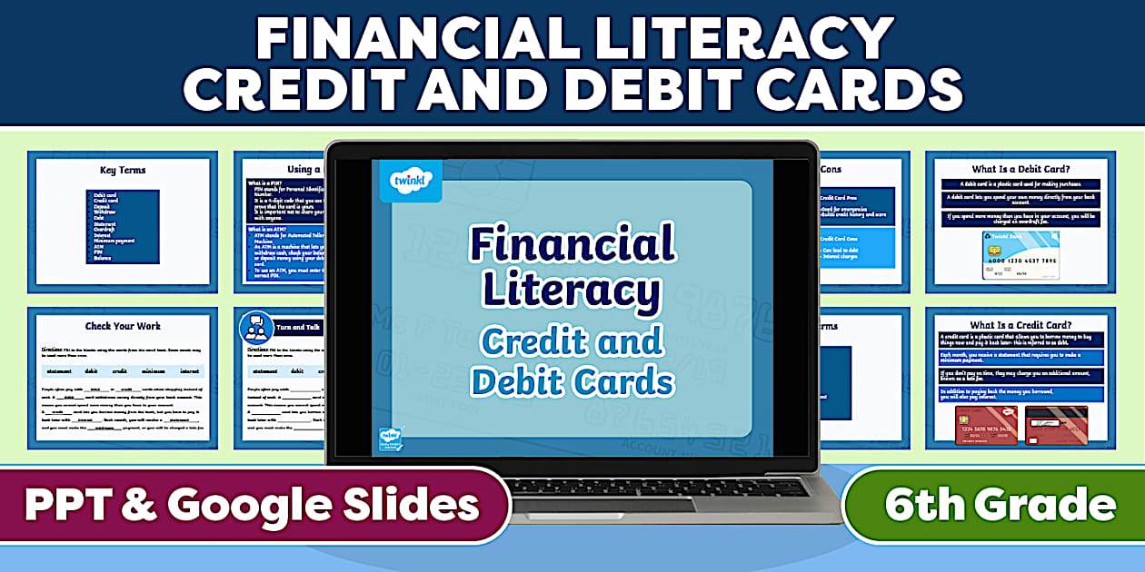 Credit and Debit Card PowerPoint and Google Slides - Twinkl