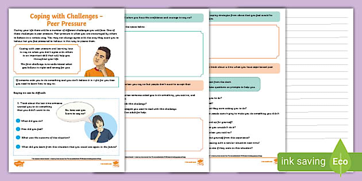 KS2 Coping with Challenge - Peer Pressure (teacher made)
