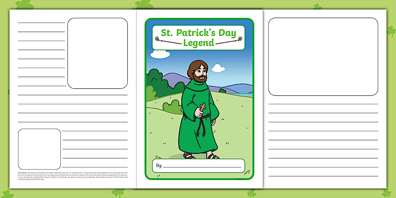 St. Patrick's Day Legend Journal Writing Frame - Twinkl