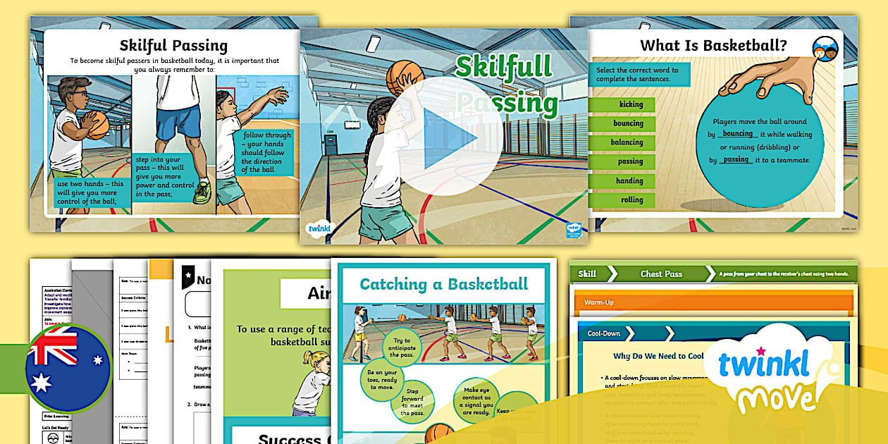 Move PE Year 5 Basketball Lesson 2: Skilful Passing Lesson Pack