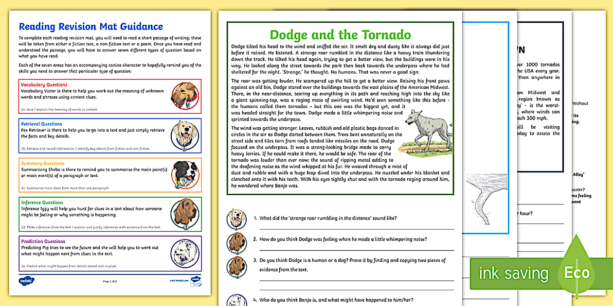 Year 4 Reading Revision Activity Mat Pack 2 - Twinkl