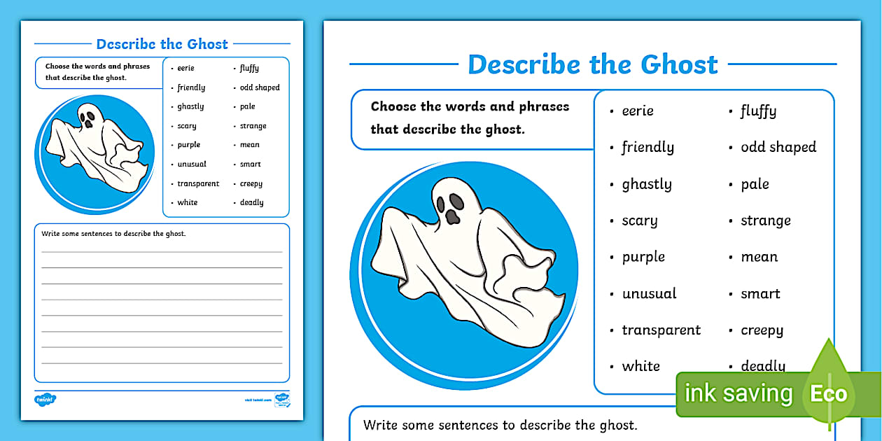 Describe the Ghost Writing Activity (teacher made) - Twinkl