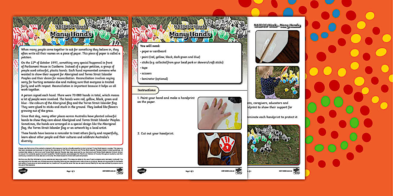 NAIDOC Week Many Hands (teacher made) - Twinkl