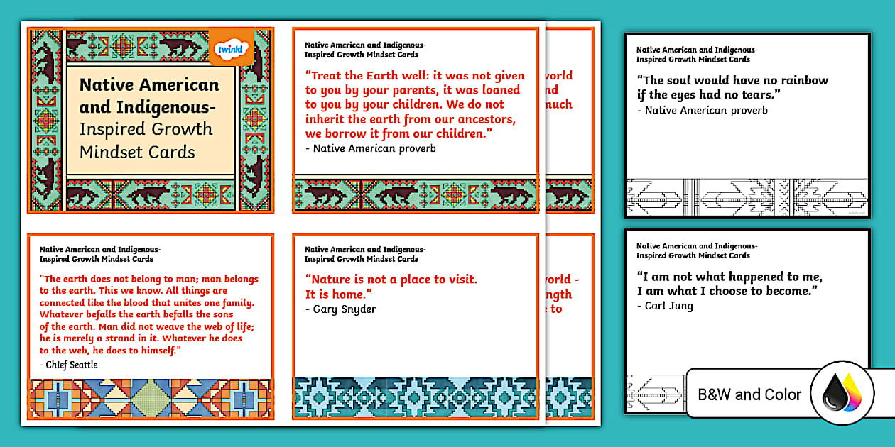 Inspirational Native American Quotes Flashcards | Twinkl USA
