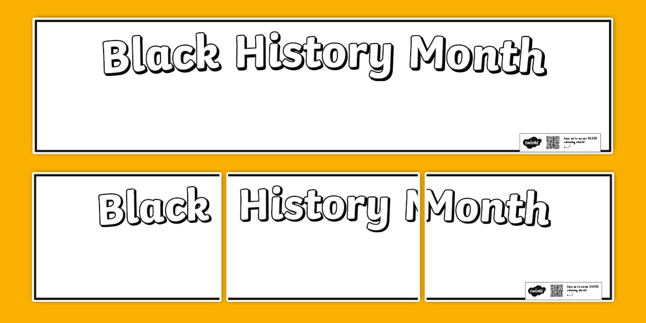 Black History Month Collaborative Drawing Display Banner