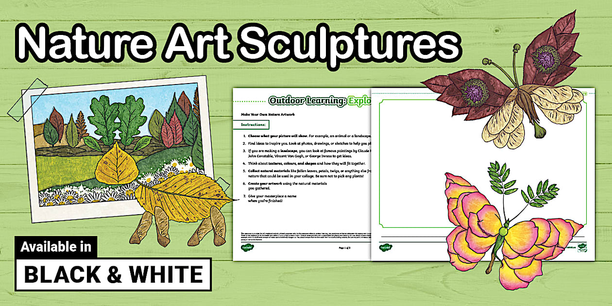 Nature Art Sculptures Activity Sheet