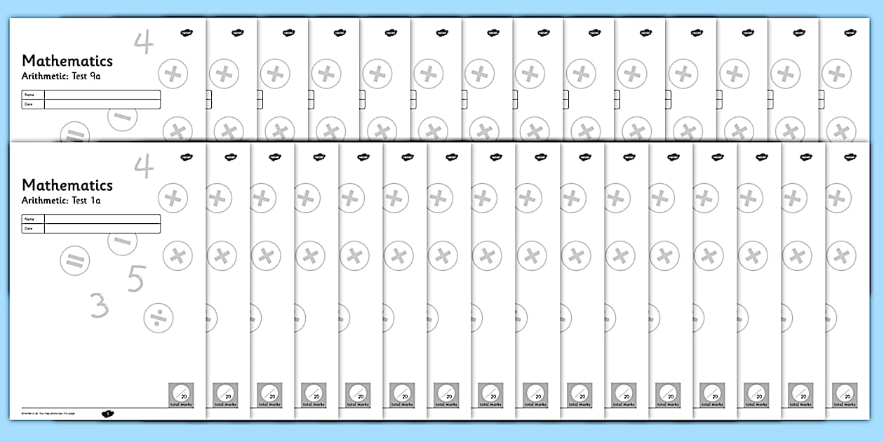 KS2 My Mini Maths Half Tests: Arithmetic Questions Year 6