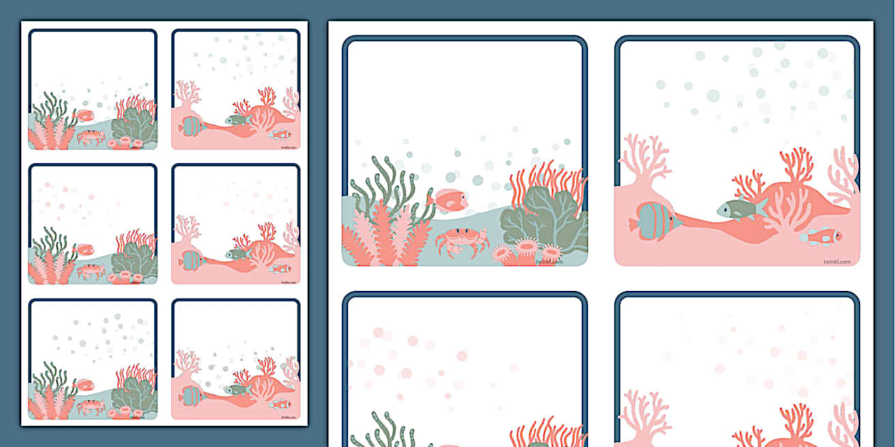 Under the Sea Themed Editable Peg Labels (teacher made)