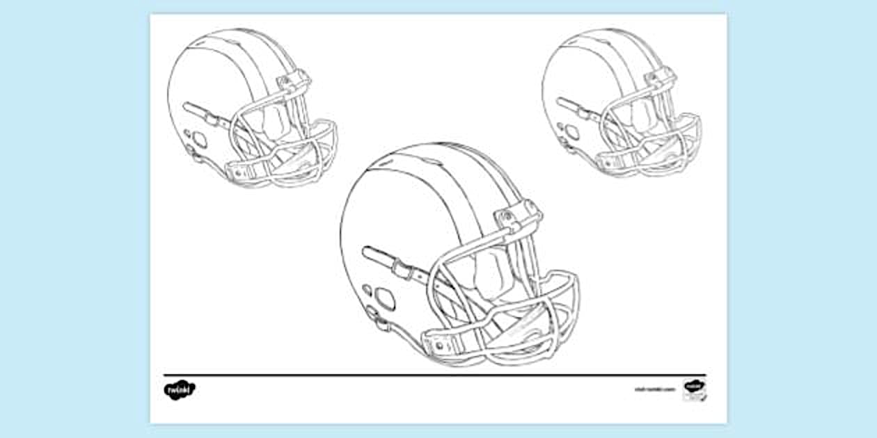 NFL Football Colouring Page Helmets | Colouring Sheets
