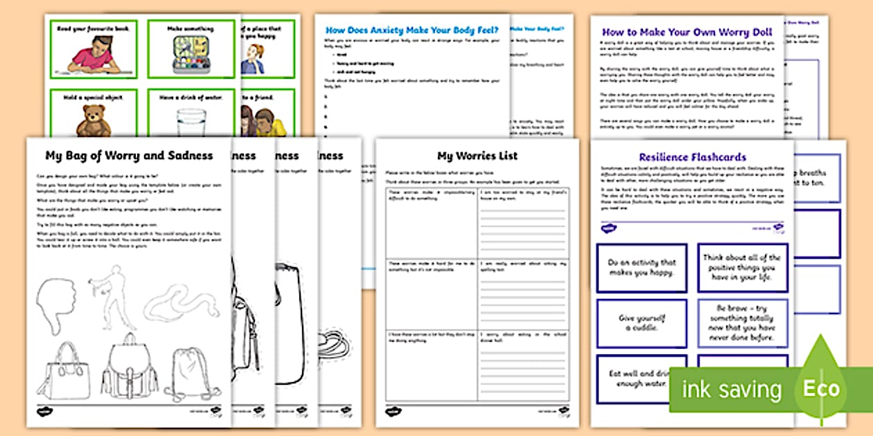 Stress and Anxiety Resources | Anxiety Booklet & Worksheets