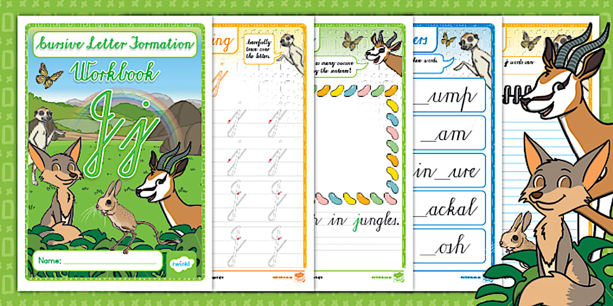 Cursive Letter Formation Workbook - Jj (Teacher-Made)