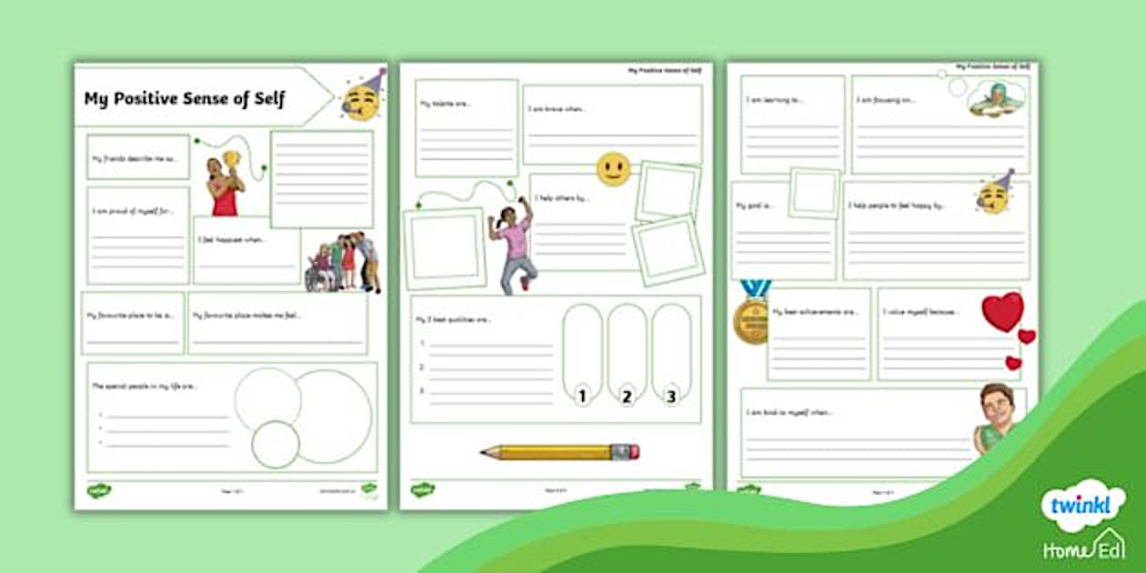 My Positive Sense of Self | Positive Thinking Activities