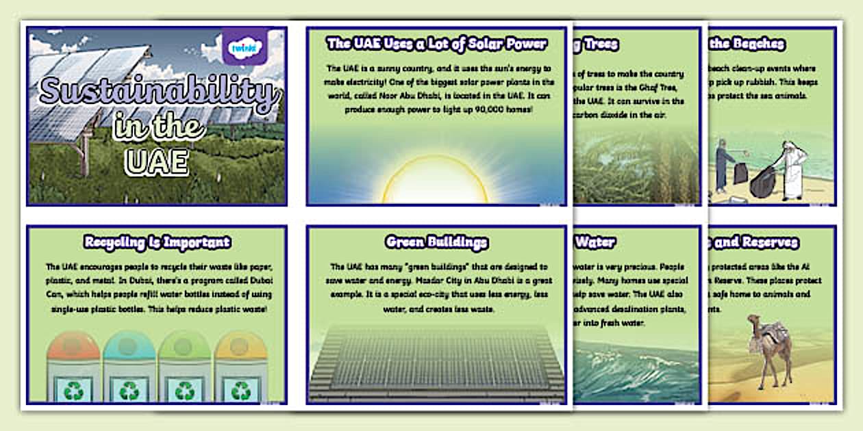 Sustainability in the UAE Fact Cards (l'enseignant a fait)