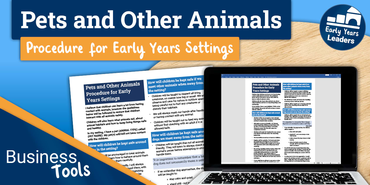Pets and Other Animals Procedure for Early Years Settings
