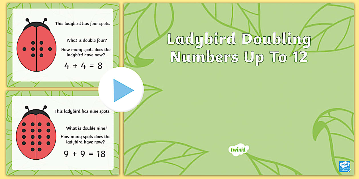 Ladybird Doubling Numbers Up to 12 PowerPoint (teacher made)