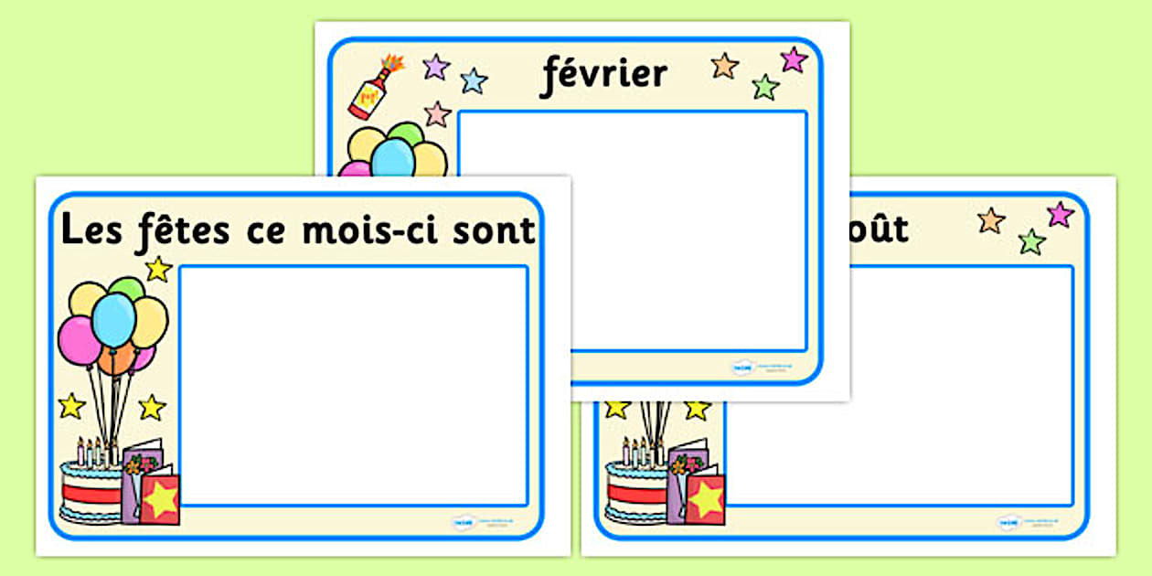 Festivals and Celebrations Calendar Posters French - Twinkl