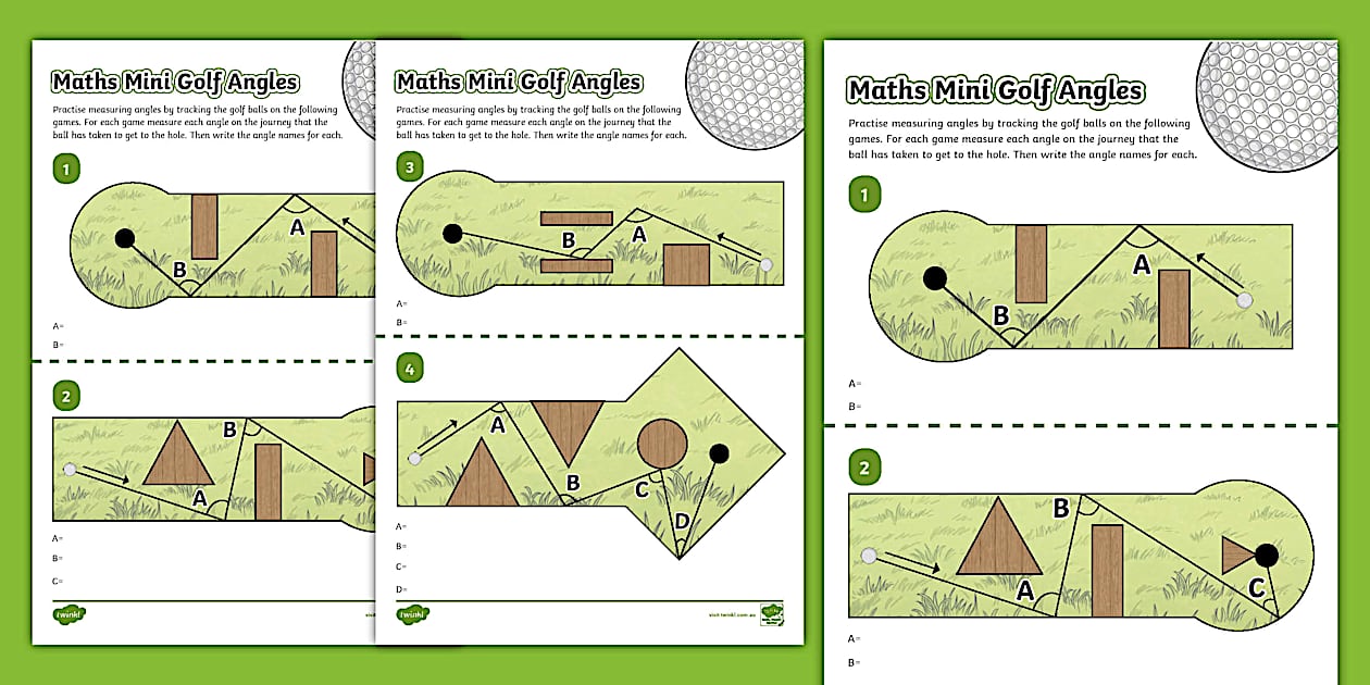 Maths Mini Golf Angles Activity | Twinkl Resources - Twinkl