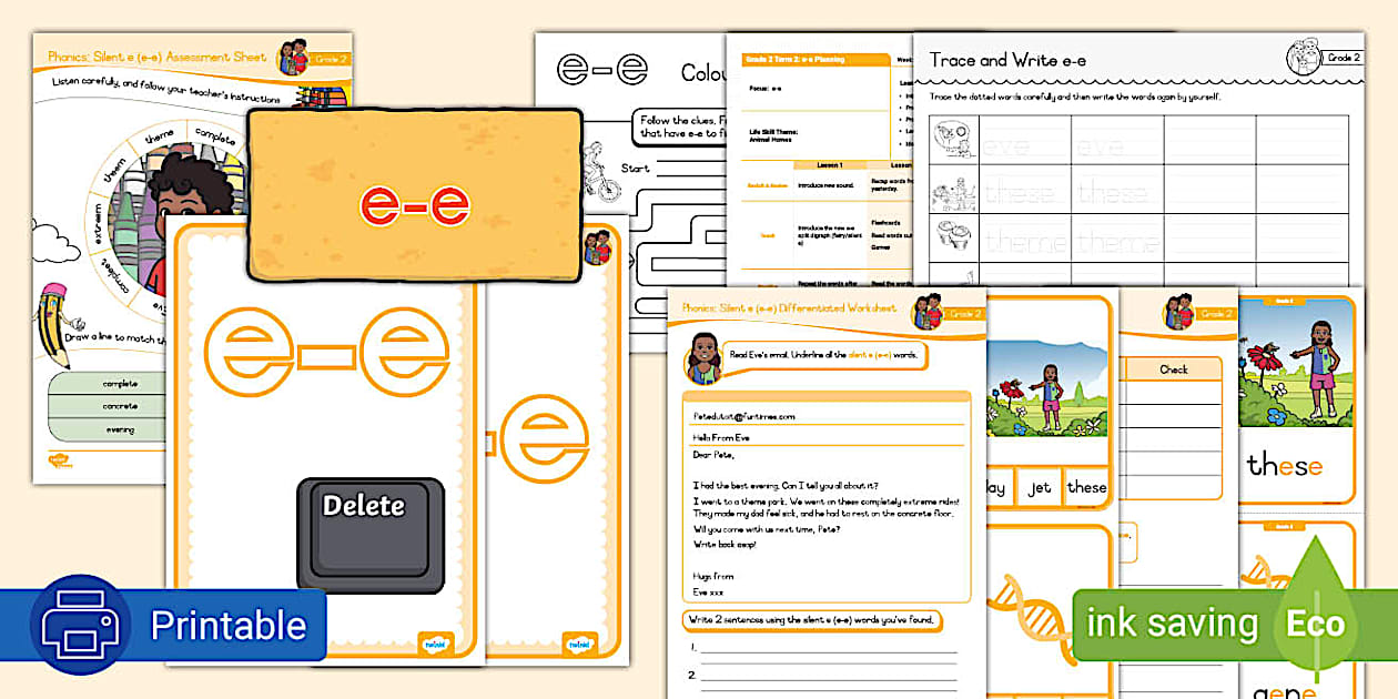 Grade 2 Phonics Pack e-e - Twinkl
