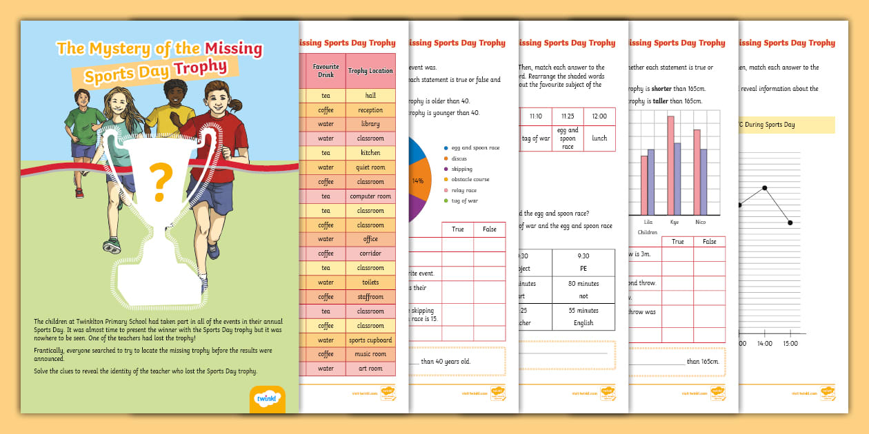 👉 Y6 The Mystery of the Missing Sports Day Trophy Maths Mystery