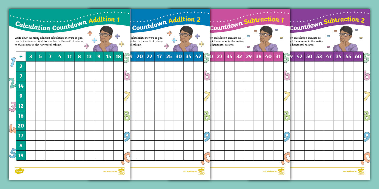 Calculation Countdown - Five-Minute Adding Frenzy | Twinkl