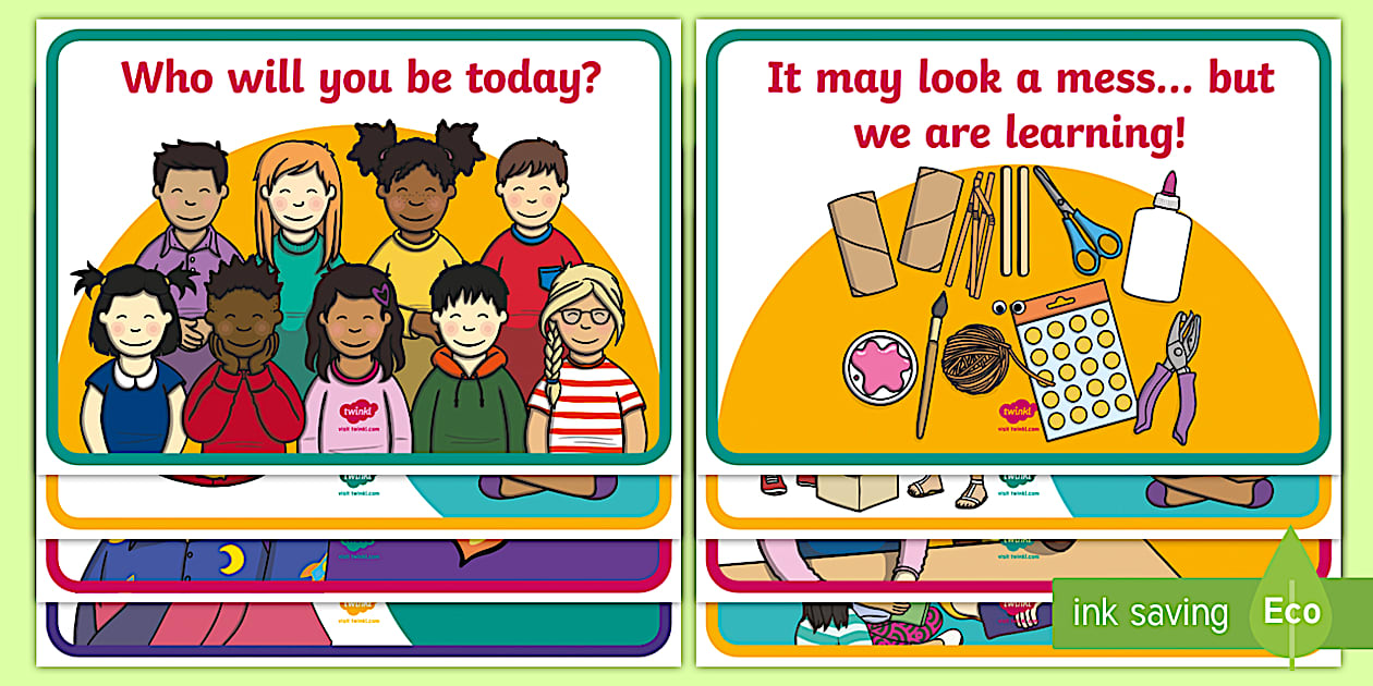 Editable Deconstructed Role Play Area A4 Display Poster